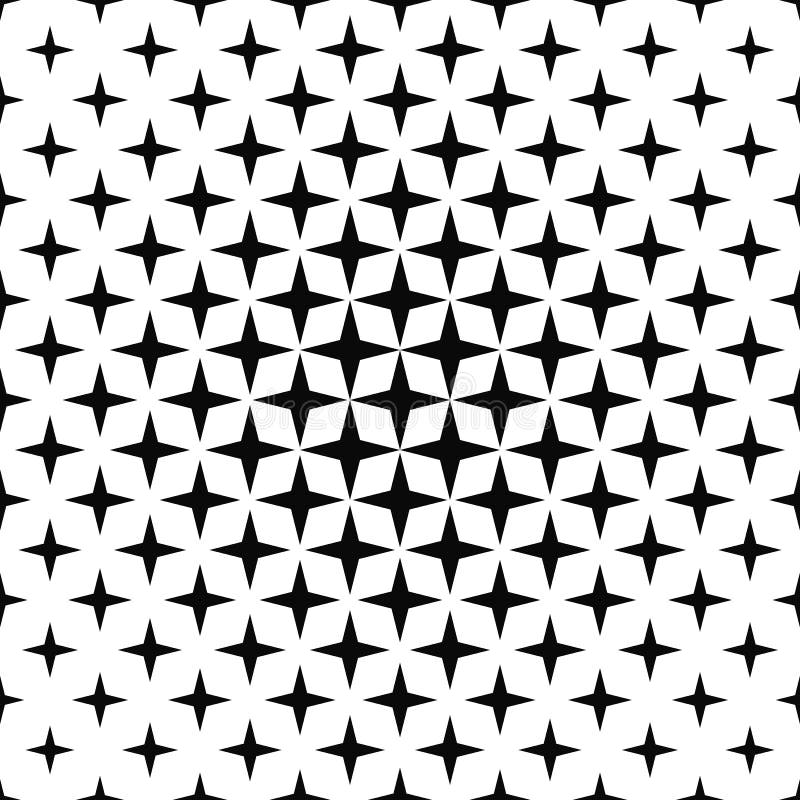 Simple Seamless Monochrome Star Pattern Stock Vector - Illustration of ...