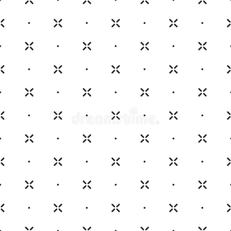 Simple Seamless Pattern. Abstract Geometric Backdrop. Black Cross Hatch ...