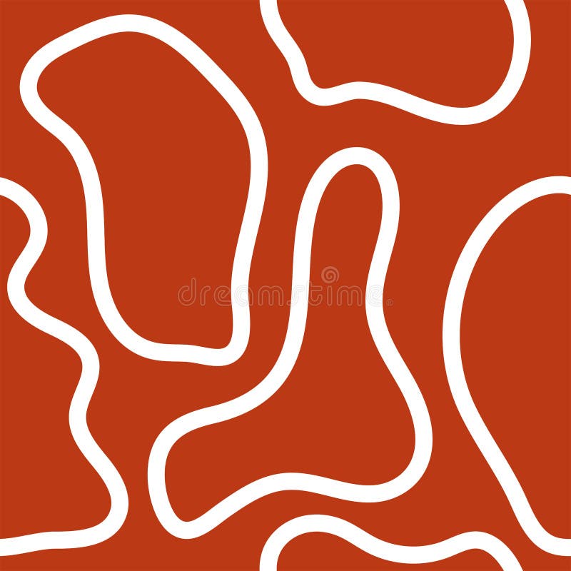 Simple Seamless Pattern with Abstract Outlines. Doodle, Sketch Stock ...