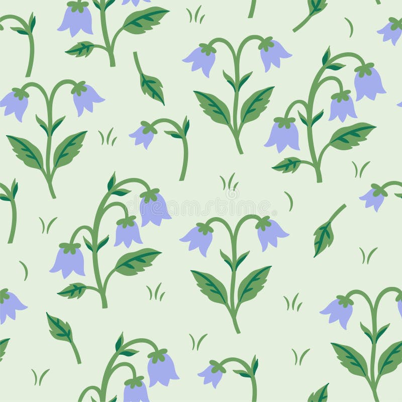 Blue Bells Set and a Wreath for Gift Stock Vector - Illustration of ...