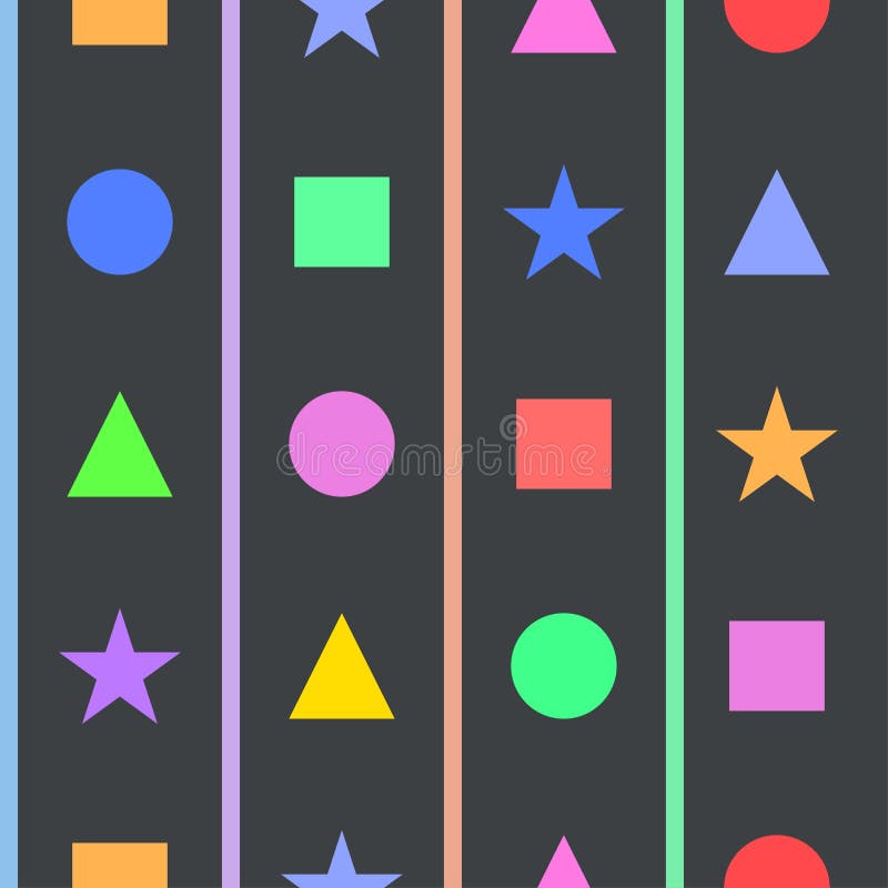 Simple Seamless Pattern with Geometric Figures for Children Room. Stock ...