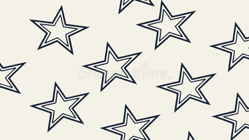 Simple Seamless Pattern Illustration with Outlined Star Shapes Motif ...