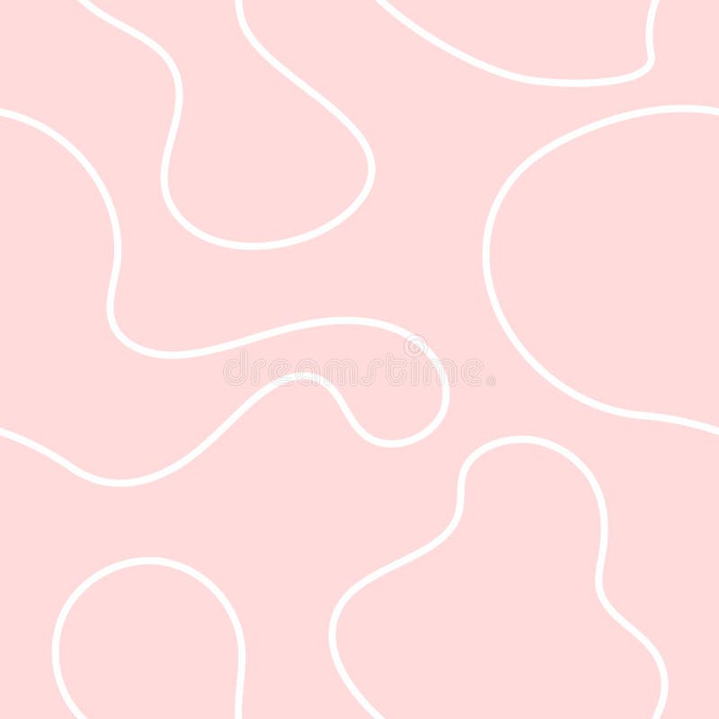 Simple Seamless Pattern with Outlines of Abstract Shapes. Doodle Stock ...