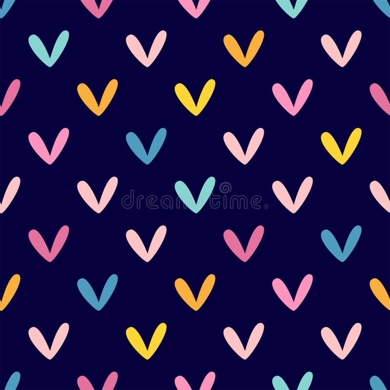 Simple Seamless Pattern with Repeating Hearts. Stock Vector ...