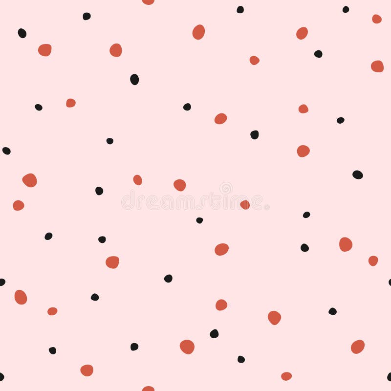 Simple Seamless Pattern with Rounded Spots. Irregular Polka Dot Stock ...
