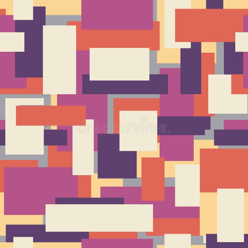 Simple Seamless Pattern of Squares and Rectangles for Your Design Stock ...