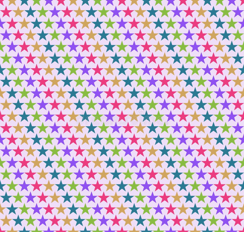 Simple Seamless Pattern of Stars of Different Colors Arranged ...