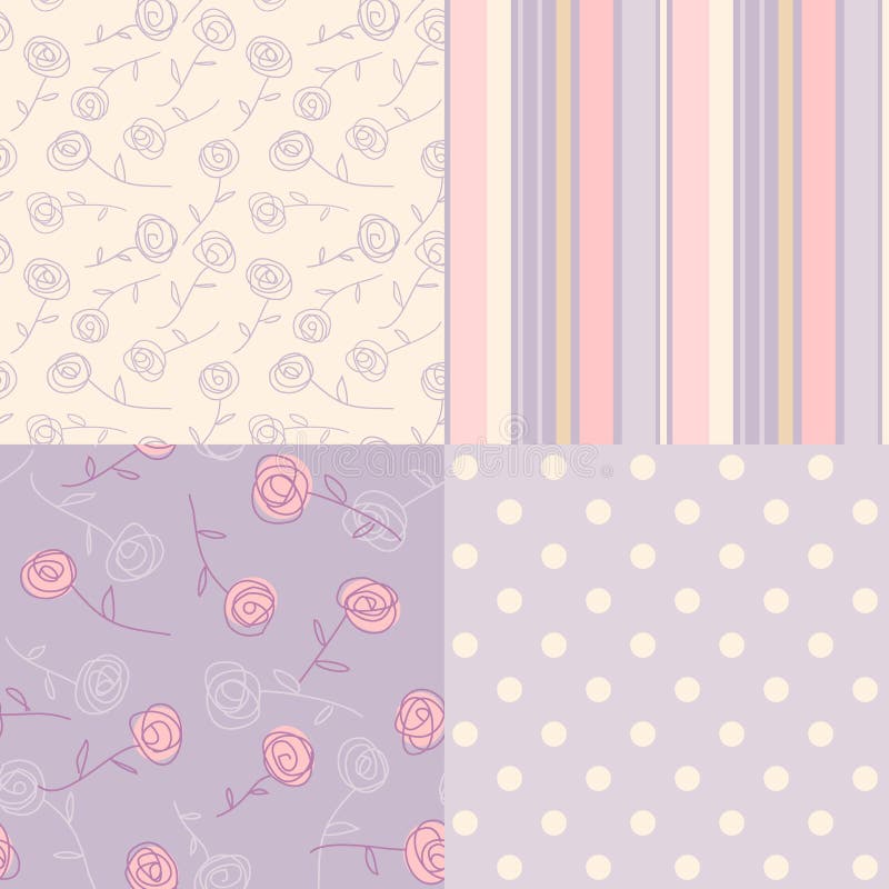 Simple seamless patterns stock vector. Illustration of pretty - 71527366