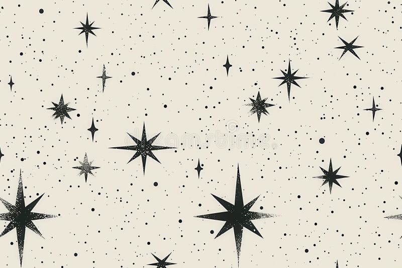 Simple Seamless Star Pattern on Light Background Stock Illustration ...