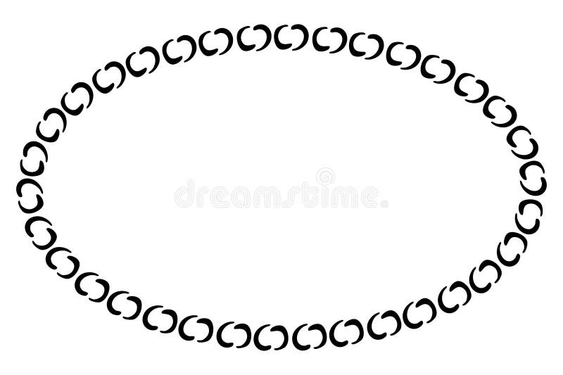 Simple Seamless Vector Oval Hand Draw Sketch Floral Border Stock Vector ...