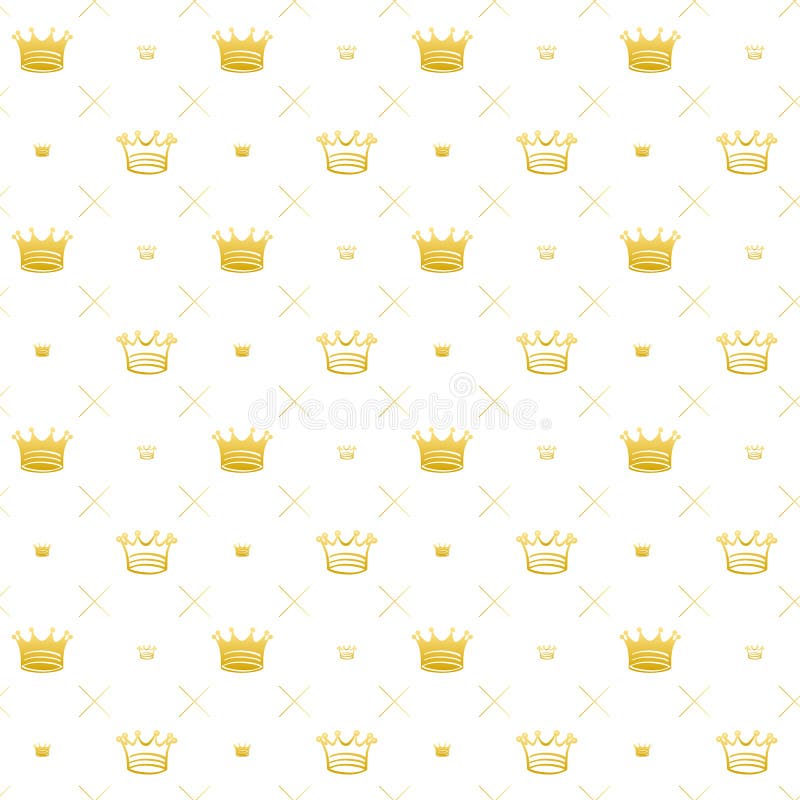 Simple Seamless Vector Pattern with Crown Symbol Stock Vector ...