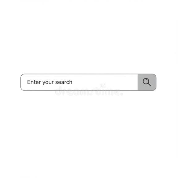 A Simple Search Bar Interface Featuring a White Rectangular Input Field ...