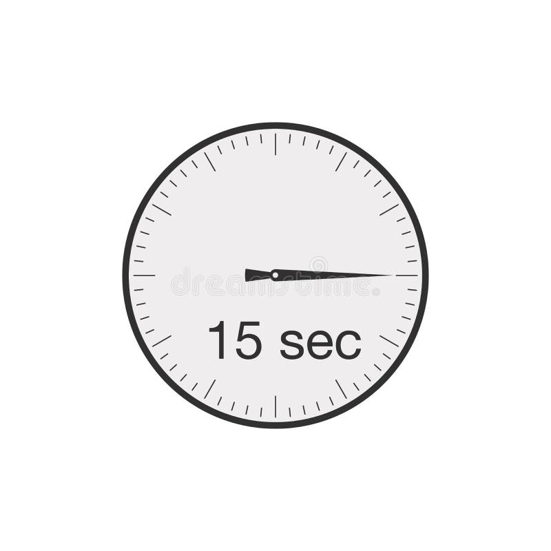Simple 15 Seconds or 15 Minutes Timer. Stock Vector Illustration ...