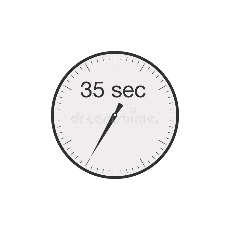 Simple 35 Seconds or 35 Minutes Timer. Stock Vector Illustration ...