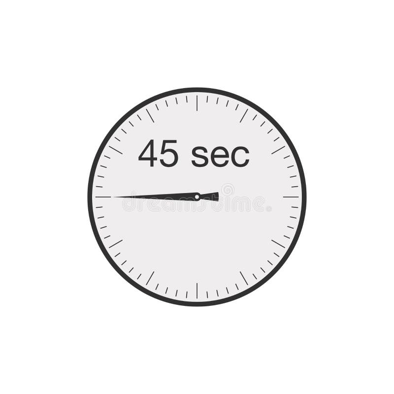 Simple 45 Seconds or 45 Minutes Timer. Stock Vector Illustration ...