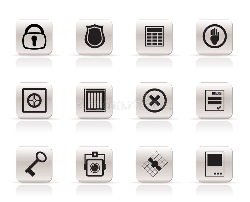 Simple Office tools icons stock vector. Illustration of office - 9851782