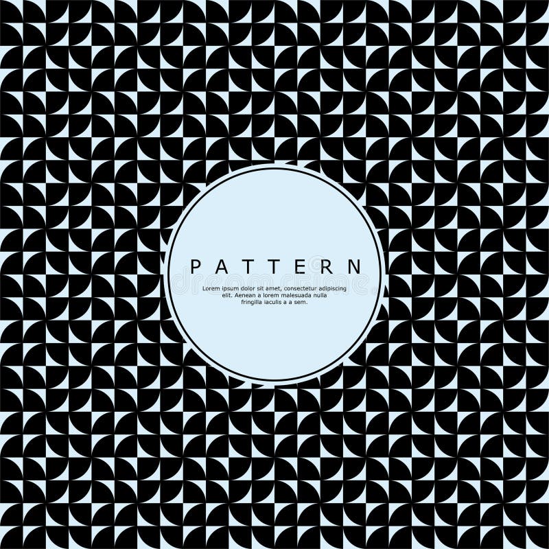 Simple Semi Circle Shape Abstract Pattern Vector. Modern Geometric ...