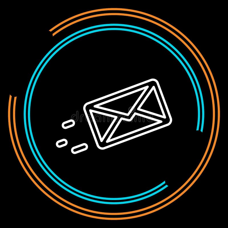 Simple Sending Message Thin Line Vector Icon Stock Vector ...