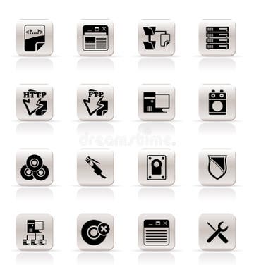 Simple Server Side Computer Icons Stock Vector - Illustration of ...