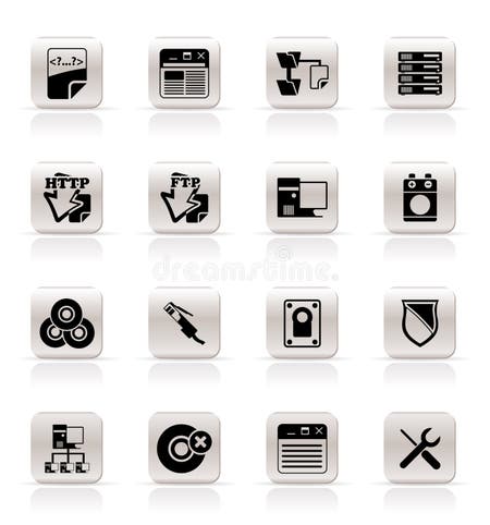 Simple Server Side Computer Icons Stock Vector - Illustration of ...