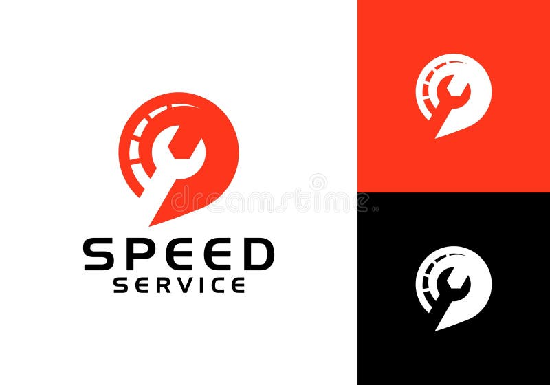 Simple Service Auto Speed Logo Vector Design Stock Vector ...