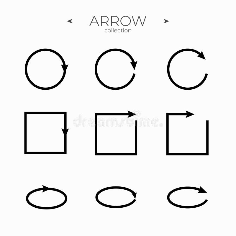 Line Arrow Icon Set. Line Icons Collection. Modern Vector Symbols ...