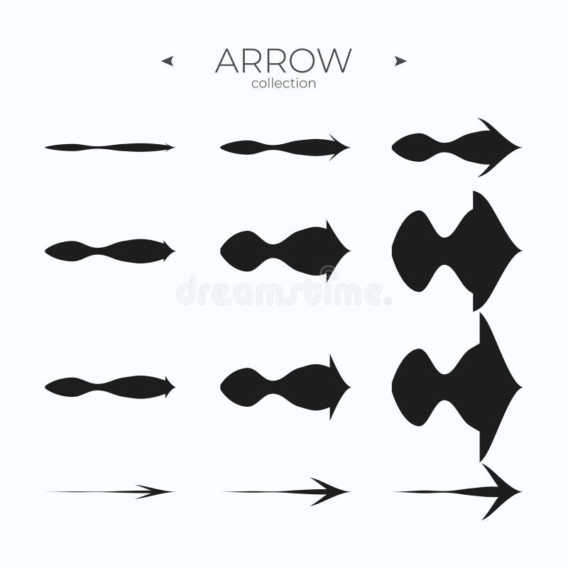 Line Arrow Icon Set. Line Icons Collection. Modern Vector Symbols ...
