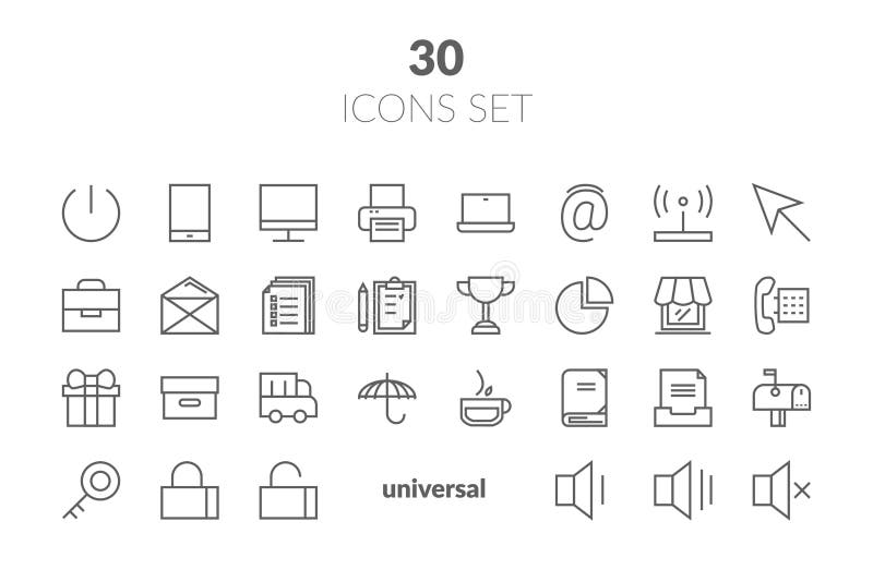 Simple Set of Basic Interface Related Color Vector Line Icons. C Stock Illustration ...