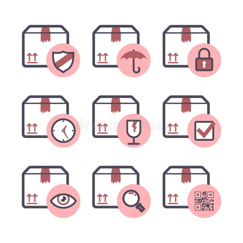 Simple set of boxes stock illustration. Illustration of industrial ...