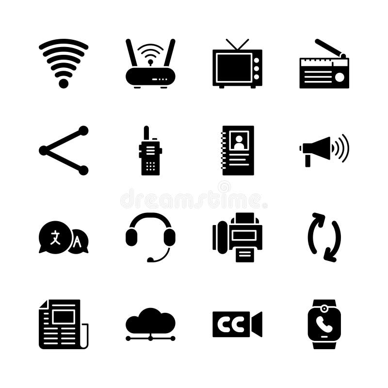 Simple Set of Communication Icons Vector. Perfect for Any Purposes ...