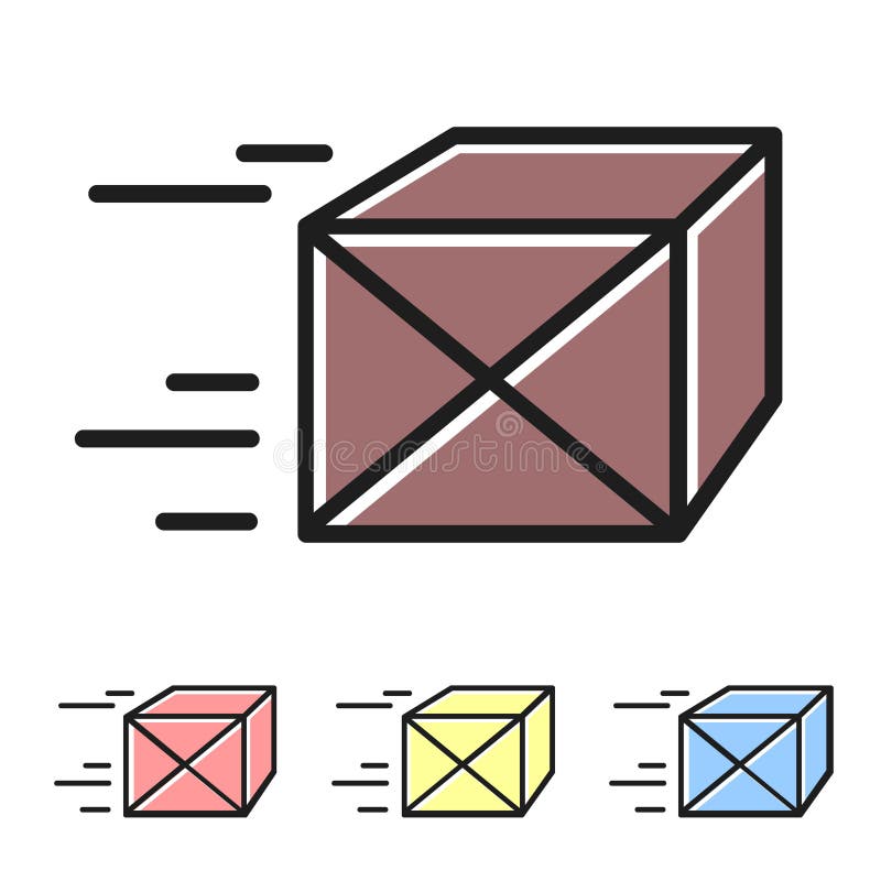 Simple Set of Delivery Related Color Vector Line Icons Stock Vector ...