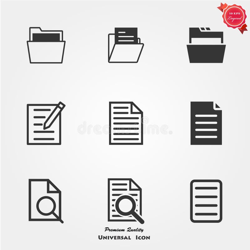 File icons stock vector. Illustration of document, flow - 102129848