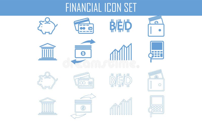 Simple Set of Financial Themes Vector Line Icons. Stock Vector ...