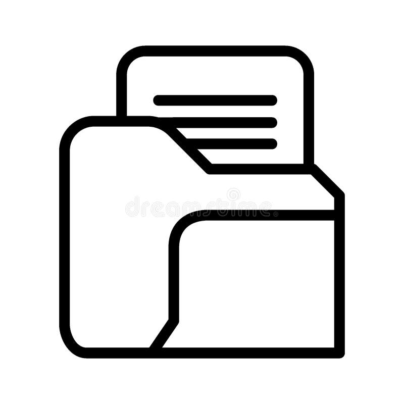 File and Folder icon stock vector. Illustration of archive - 146257249