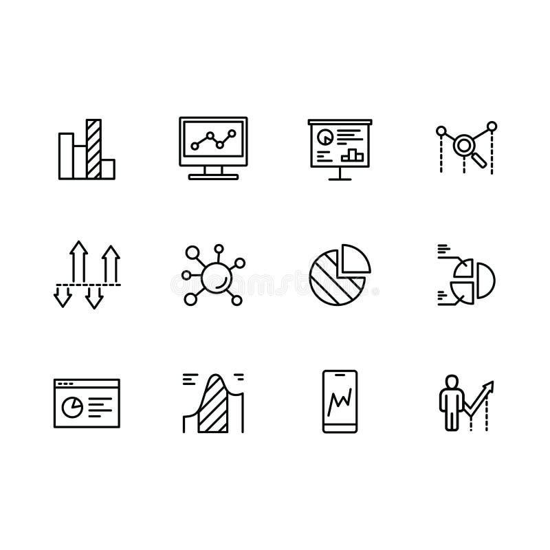 Simple Set Icons Data Analytics, Strategy, Business Analysis and ...