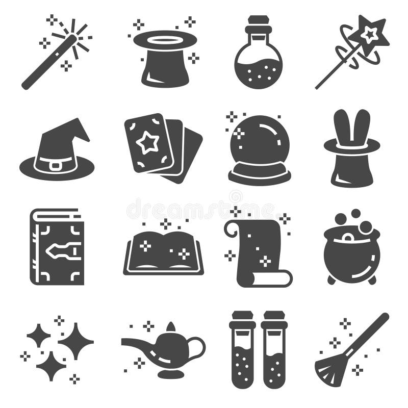 Magic Spell Icons Stock Illustrations – 2,034 Magic Spell Icons Stock ...