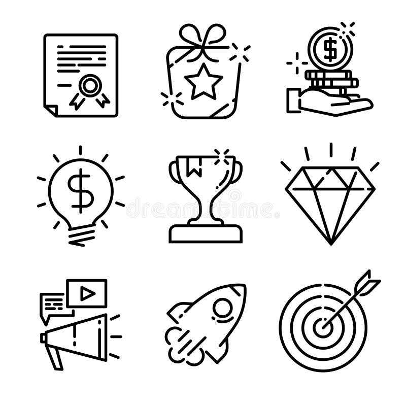 Simple Set of Marketing Related Vector Line Icons Stock Vector ... Simple Set of Marketing Related Vector Line Icons Stock Vector ...