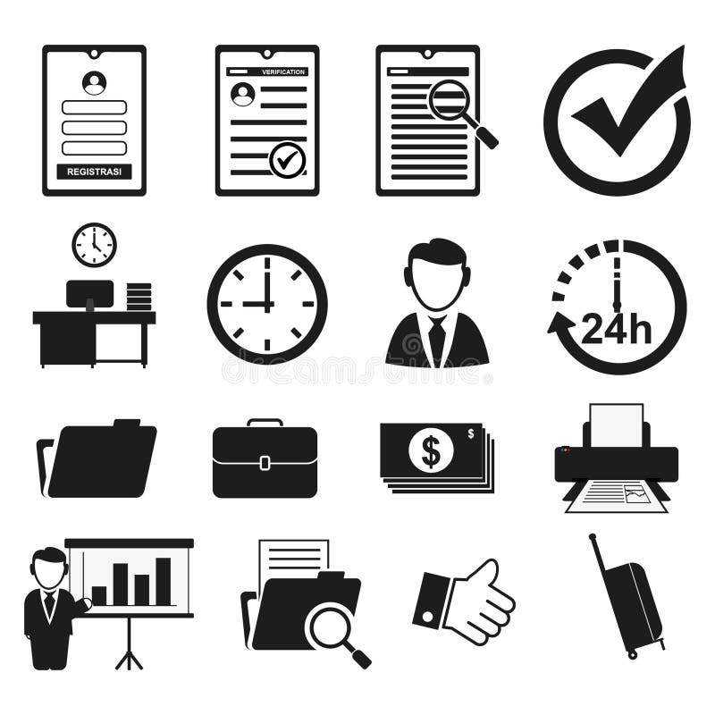 Simple Set of Office Vector Line Icon 48x48 Pixel Stock Illustration ...
