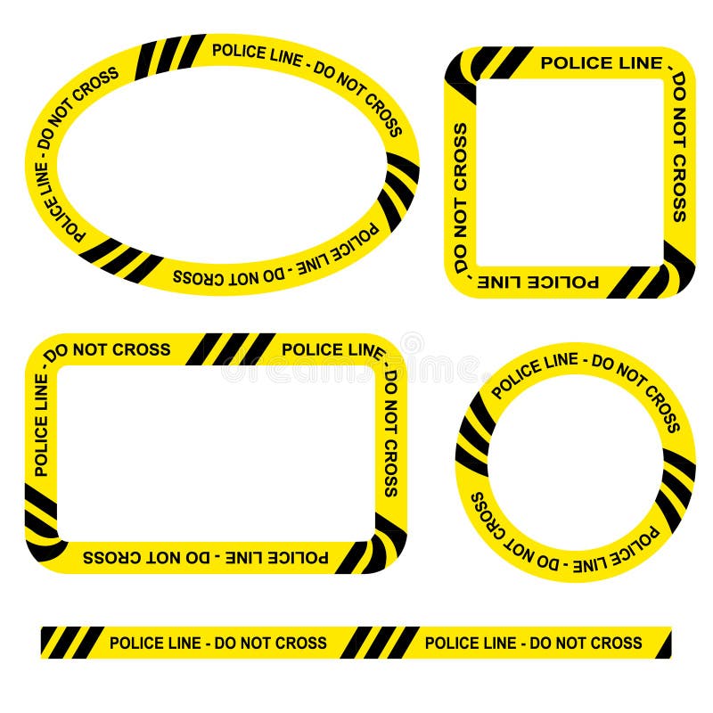 Police frame stock illustration. Illustration of restricted - 5923692