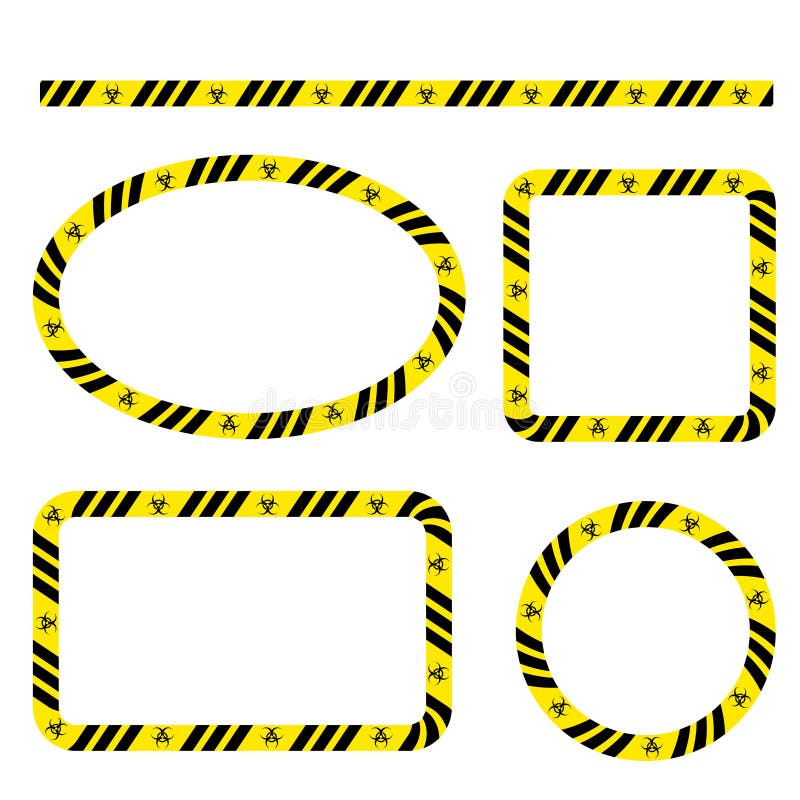 Simple Set Vector Oval, Rectangle, Circle, Square Police Line, Frame ...