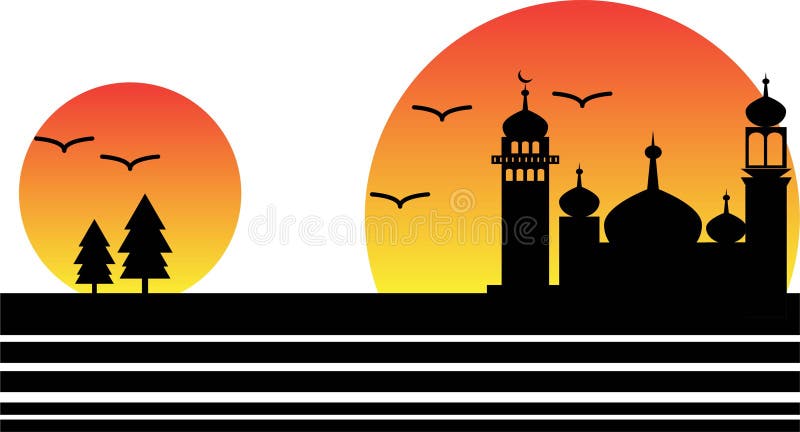 Simple Background of the Atmosphere of the Mosque in the Afternoon ...