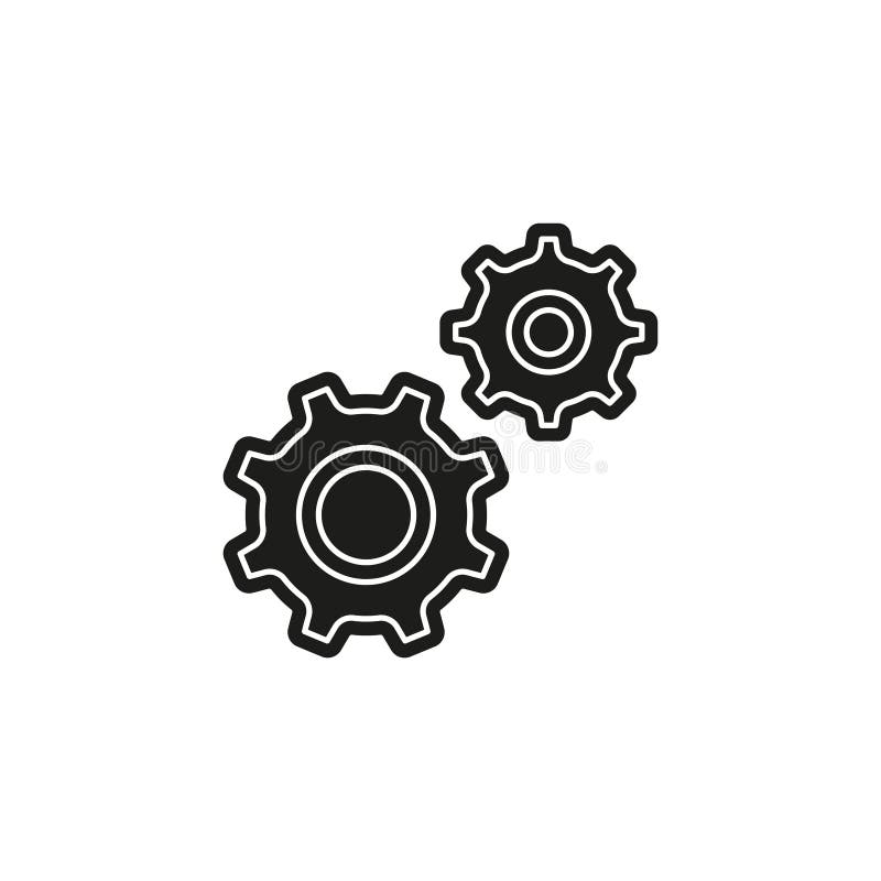 Simple Settings Vector Icon Stock Vector - Illustration of outline ...