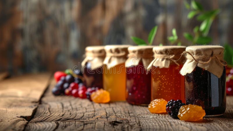 Simple Setups Featuring Jars Filled with Assorted Jams, Adding a Touch ...