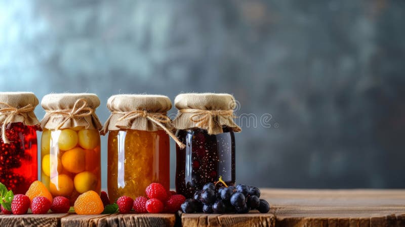 Simple Setups Featuring Jars Filled with Assorted Jams, Adding a Touch ...