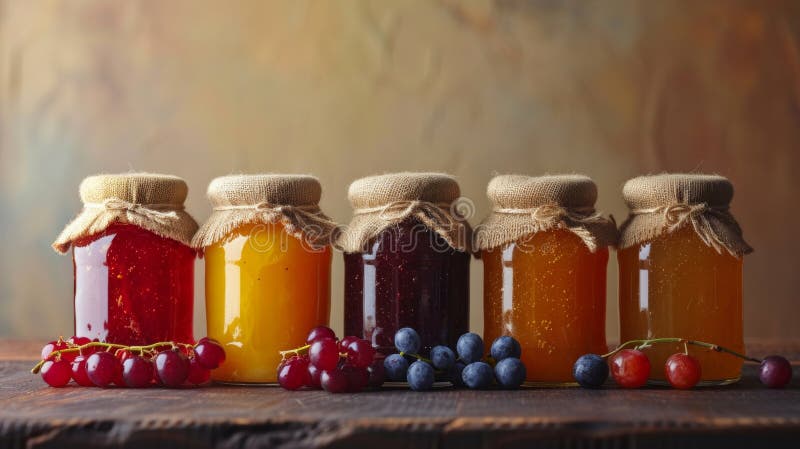 Simple Setups Featuring Jars Filled with Assorted Jams, Adding a Touch ...