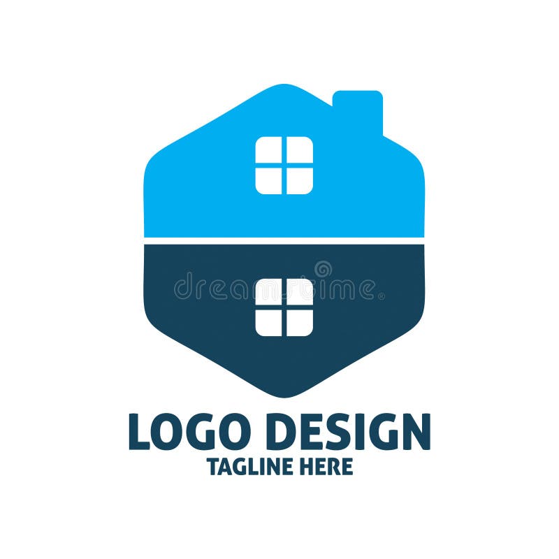 Cube house logo design stock vector. Illustration of orange - 97512311