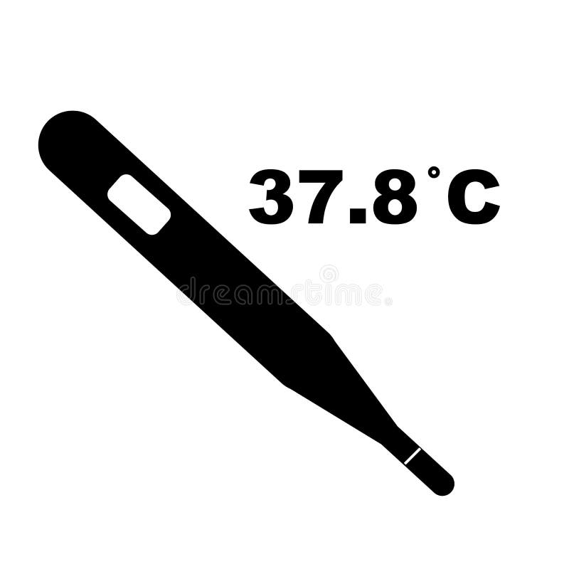 Simple Shape of Fever Thermometer Stock Vector - Illustration of ...