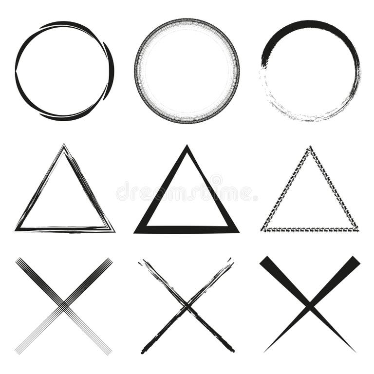Simple Shape Icon. Basic Figure Set. Geometric Form Collection. Vector ...