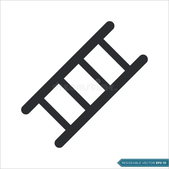 Simple Shape Ladder Icon Vector Template Illustration Design Stock ...