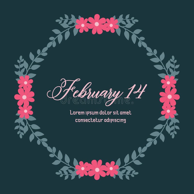 Simple Shape Pattern of Leaf and Floral Frame, for Beautiful 14 ...